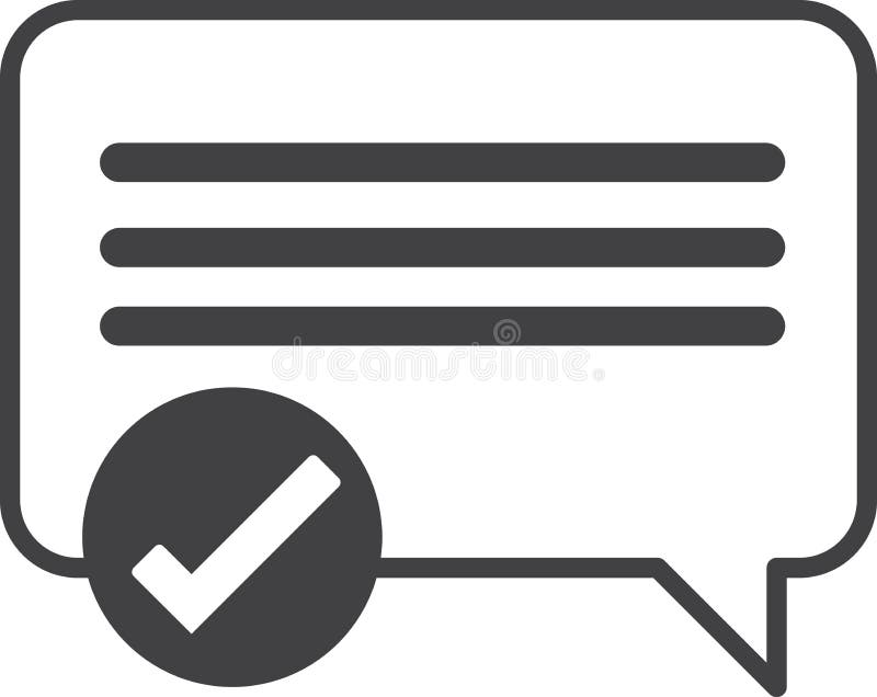 Text Boxes and Check Marks Illustration in Minimal Style Stock Vector ...