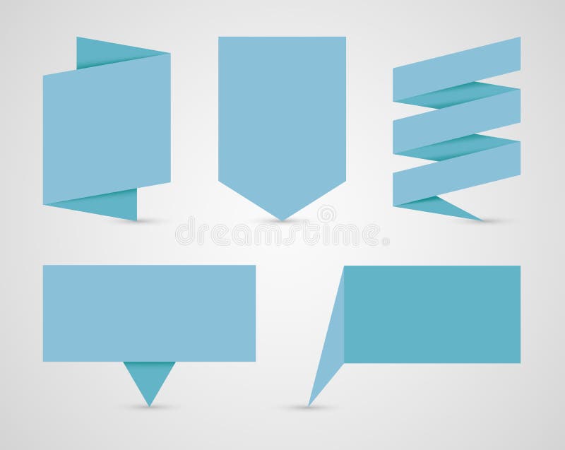 Text Boxes with Realistic Shadows Stock Vector - Illustration of ...