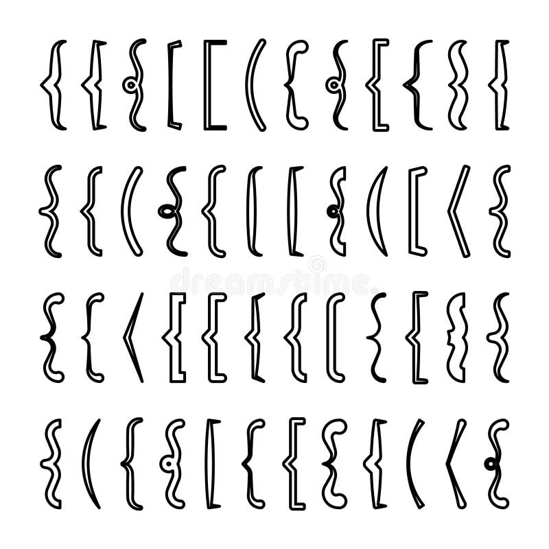 Text Brackets Collection, Black Quotation Box. Curly, Square and Corner ...