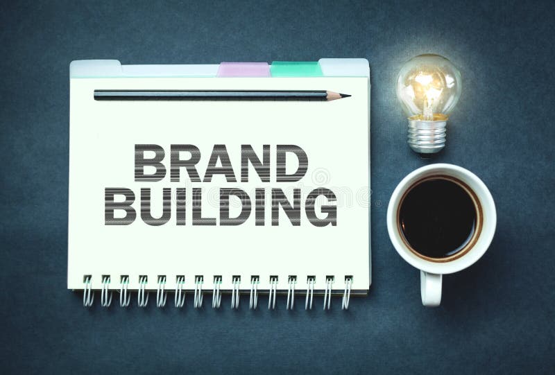 Text Brand Building on Notepad. Business Concept Stock Image - Image of ...