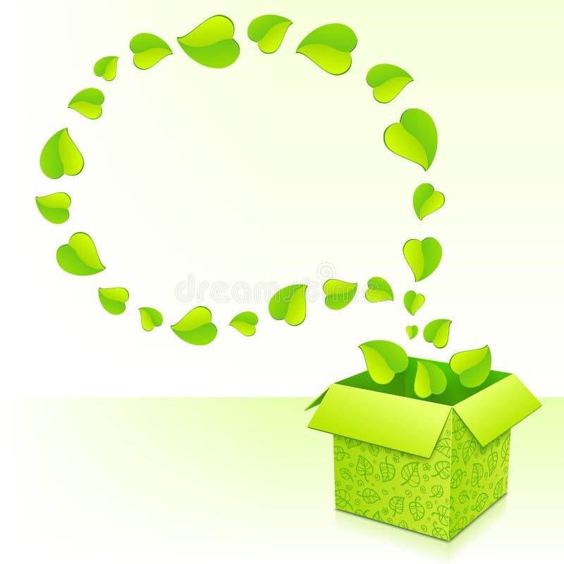 Text Bubble Foliage Green Box Leaves Stock Illustrations – 9 Text ...