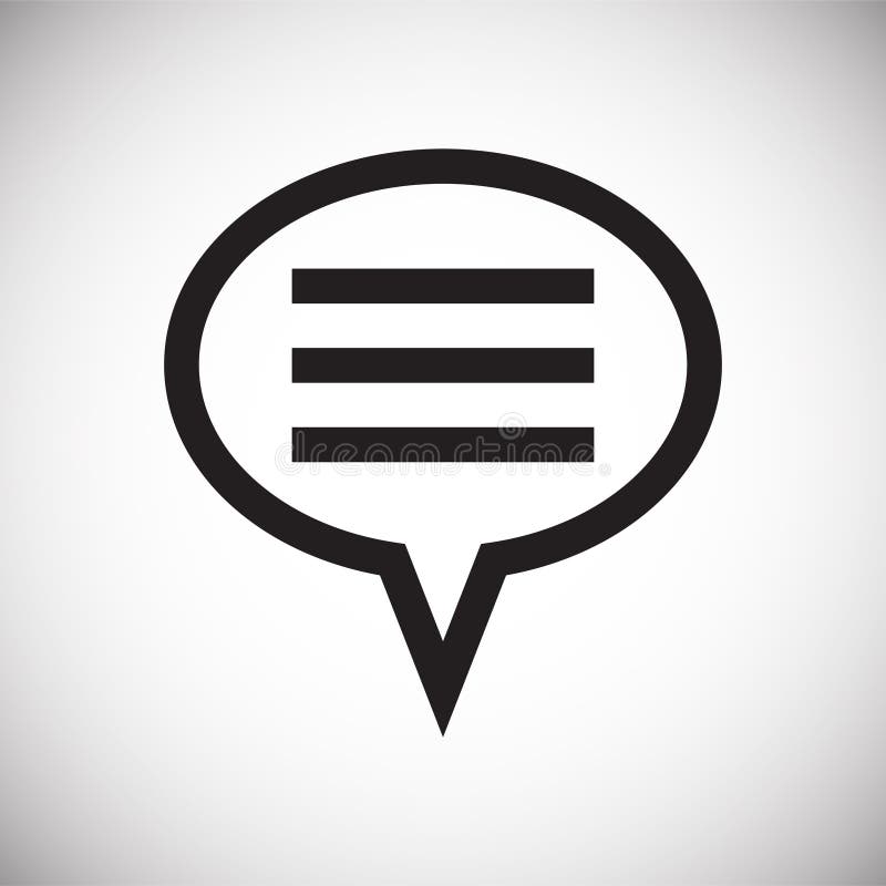 Text Bubble Icon on Background for Graphic and Web Design. Simple ...