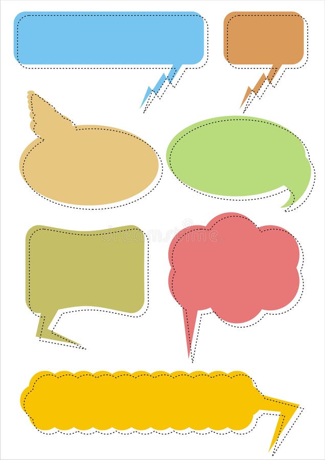 Text bubbles stock vector. Illustration of bubble, cartoon - 16427653