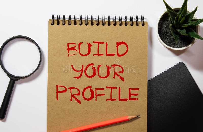 Text Build Your Profile on Torn Paper, Business Concept Stock Photo ...