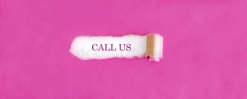 The Text CALL US TODAY, Appearing Behind Torn Paper Stock Photo - Image ...