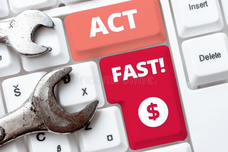 Text Caption Presenting Act Fast. Business Idea Voluntarily Move in the ...