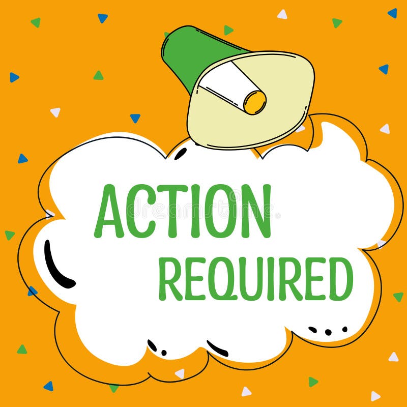 Text Caption Presenting Action Required. Word for Regard an Action from ...