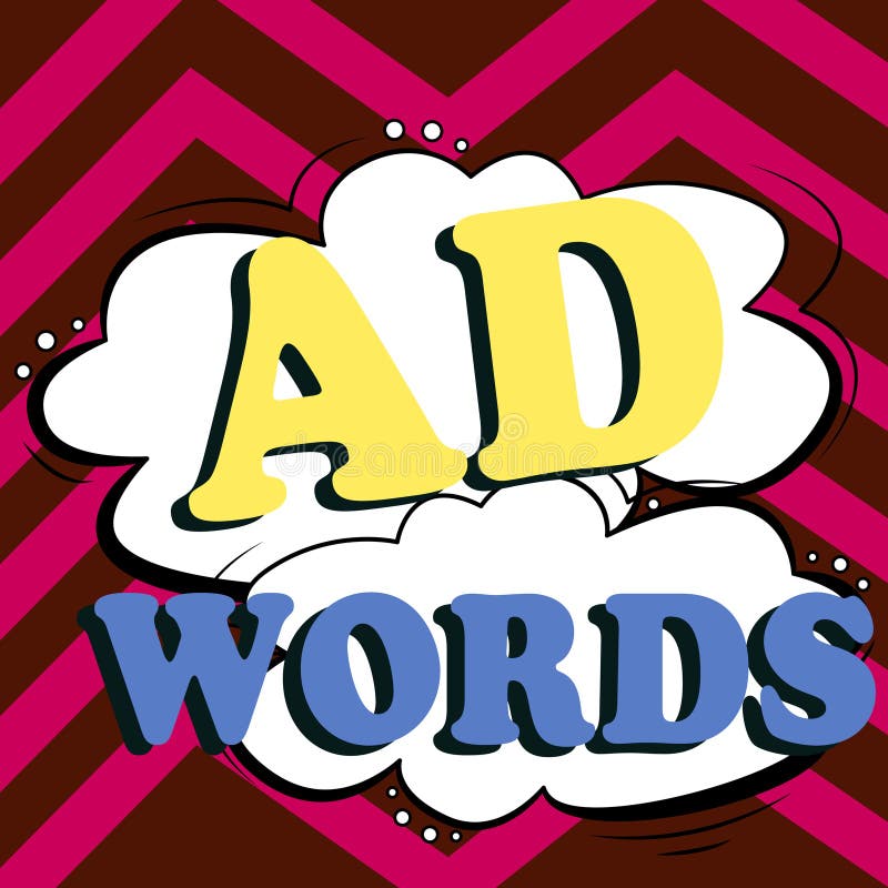 Text Caption Presenting Ad Words. Conceptual Photo Oversee and Control ...