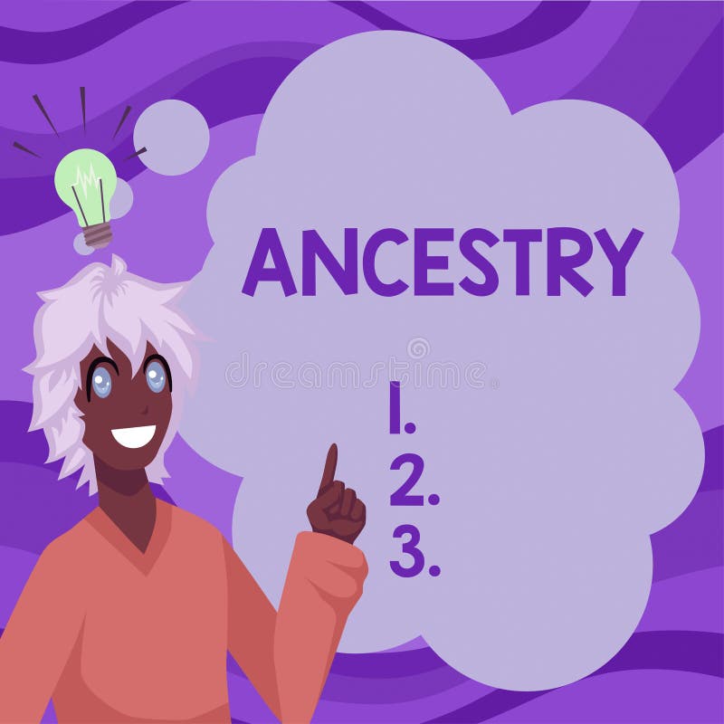 Text Caption Presenting Ancestry. Word for the History or Developmental ...