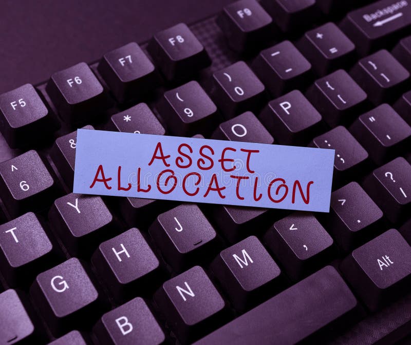 Allocation Word on Wooden Block. Flat Lay View on Blue Background Stock ...