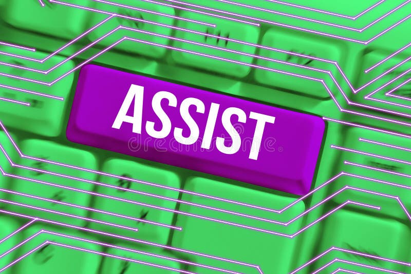 Sign Displaying Assist. Business Overview Help Them To Do a Job or Task ...