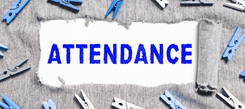 Text Caption Presenting Attendance. Concept Meaning Going Regularly ...