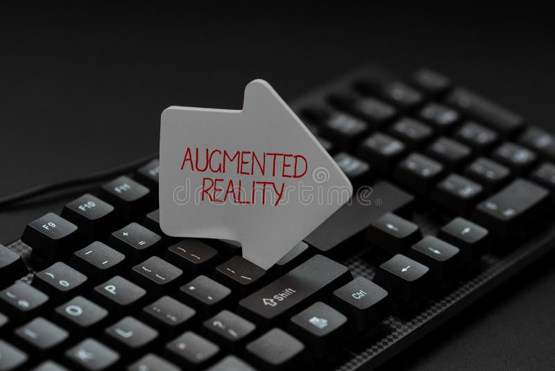 Text Caption Presenting Augmented Reality. Business Approach Technology ...