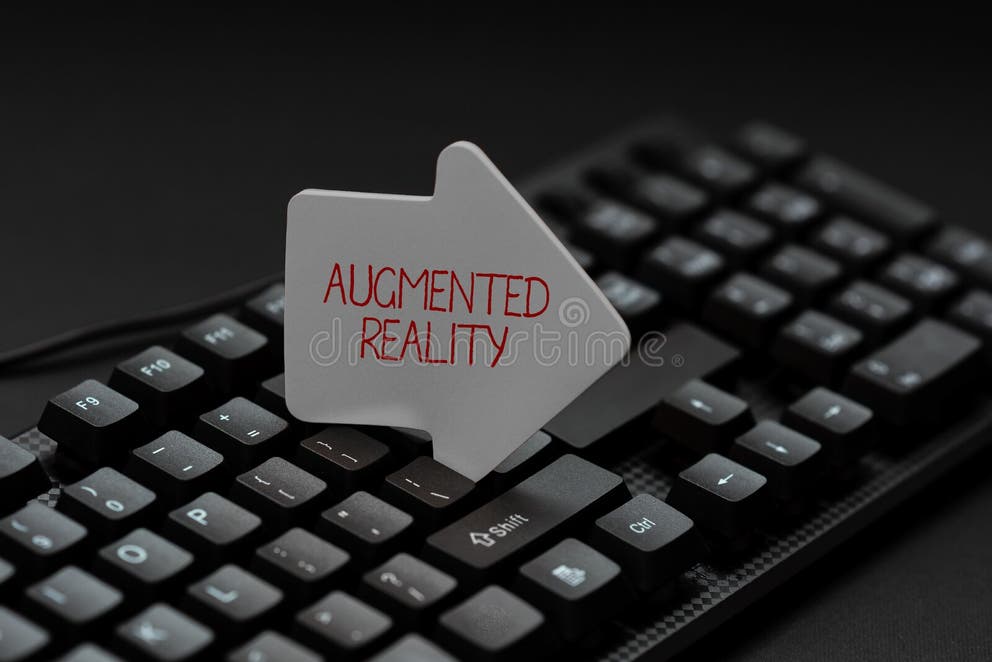 Text Caption Presenting Augmented Reality. Business Approach Technology ...