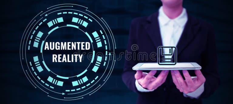 Text Caption Presenting Augmented Reality. Business Approach Technology ...