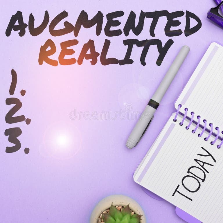 Text Caption Presenting Augmented Reality. Business Idea Technology ...