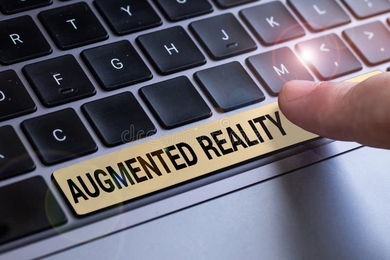 Hand Writing Sign Augmented Reality. Business Approach Technology that ...