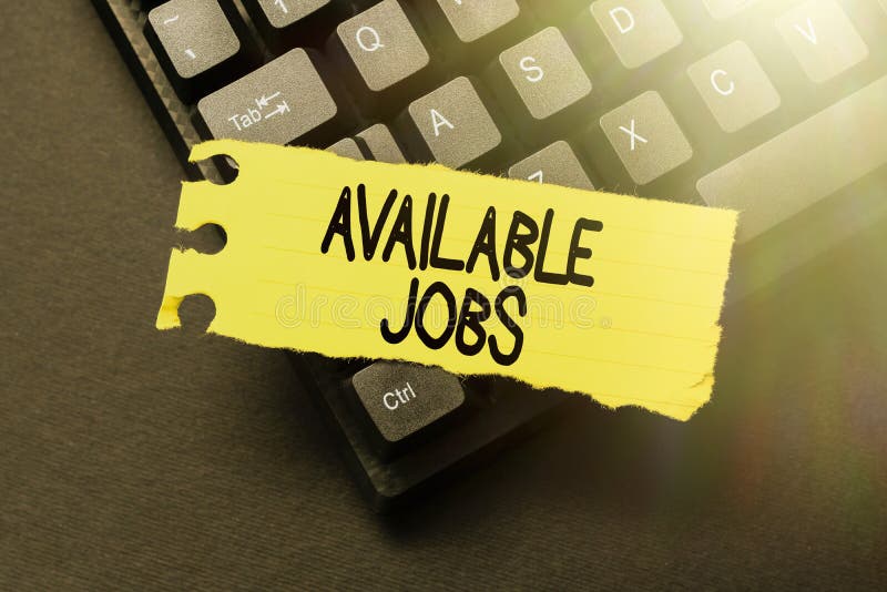 Available Jobs Text. Concept for People Who Search New Job Stock Photo ...