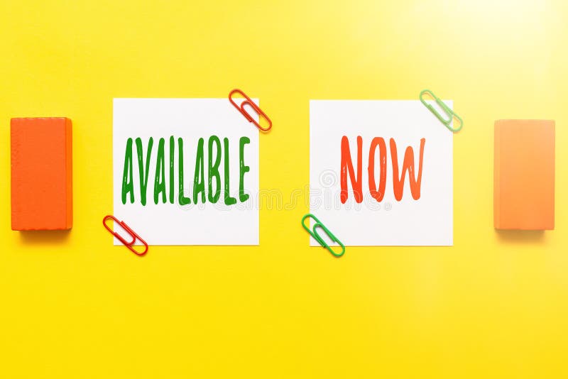 Hand Writing Sign Available Now. Internet Concept You Can Find it ...