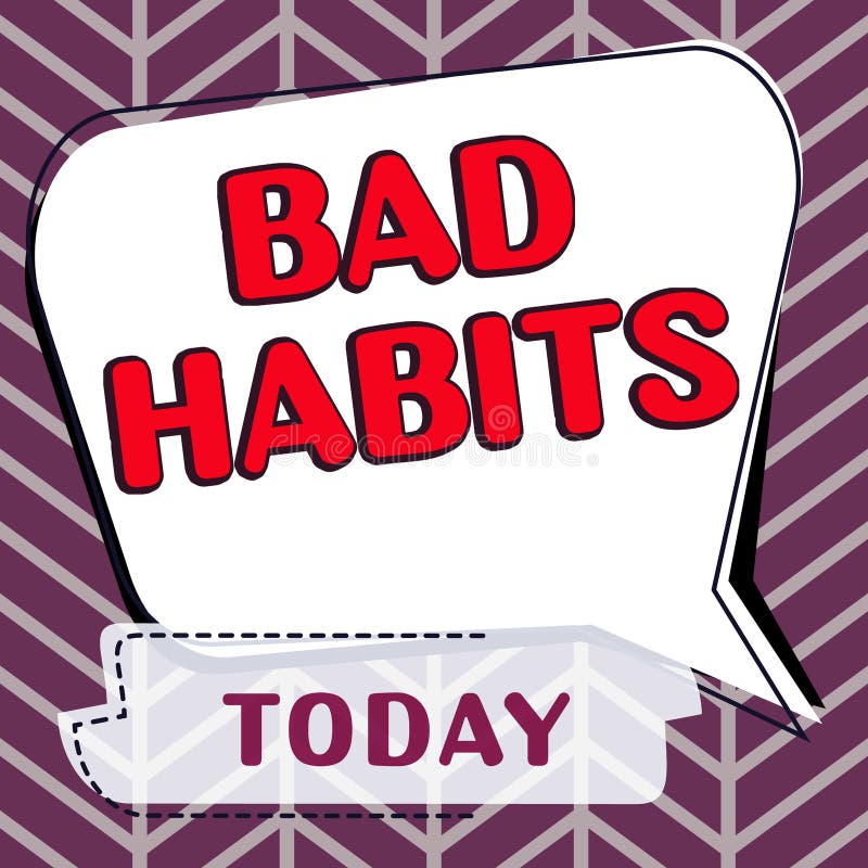 Writing Displaying Text Bad Habits. Business Approach the ...