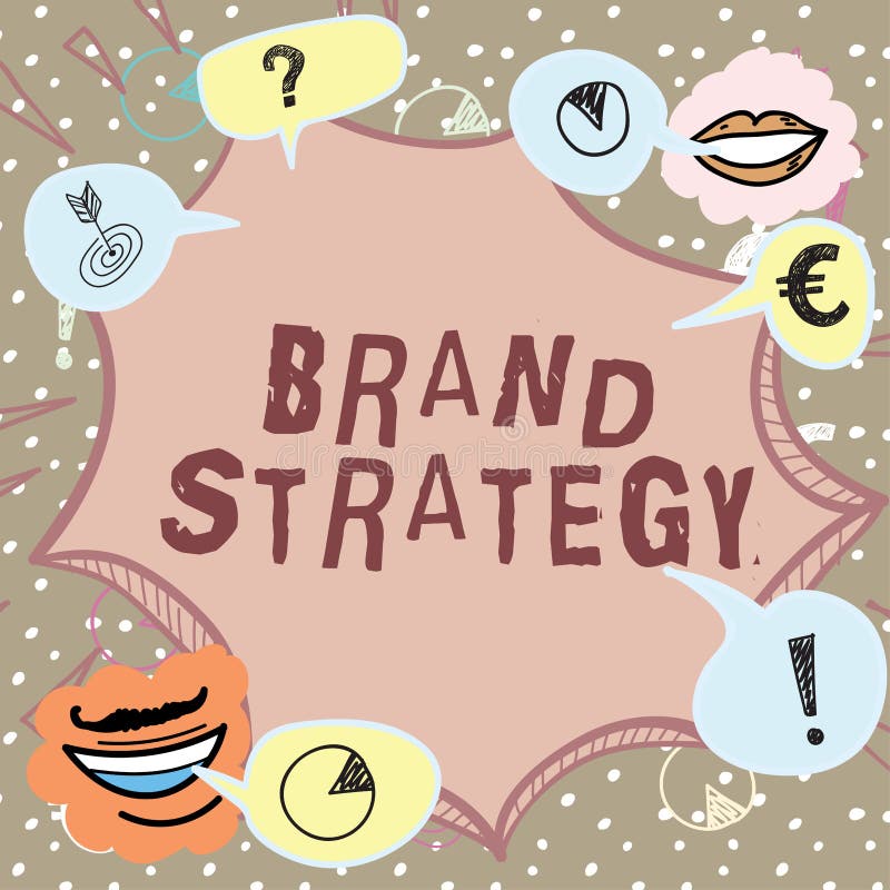 Conceptual Display Brand Strategy. Business Approach Longterm Plan ...