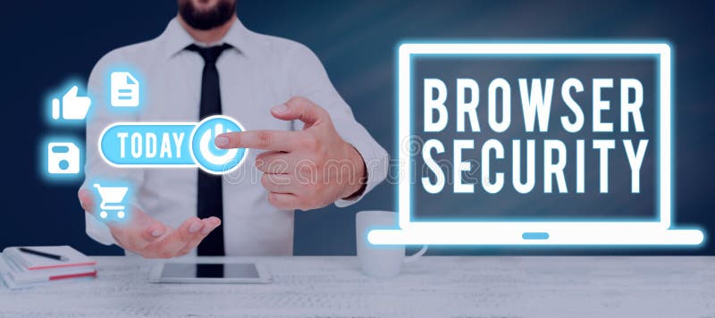 Text Showing Inspiration Browser Security. Business Showcase Security To Web Browsers in Order ...