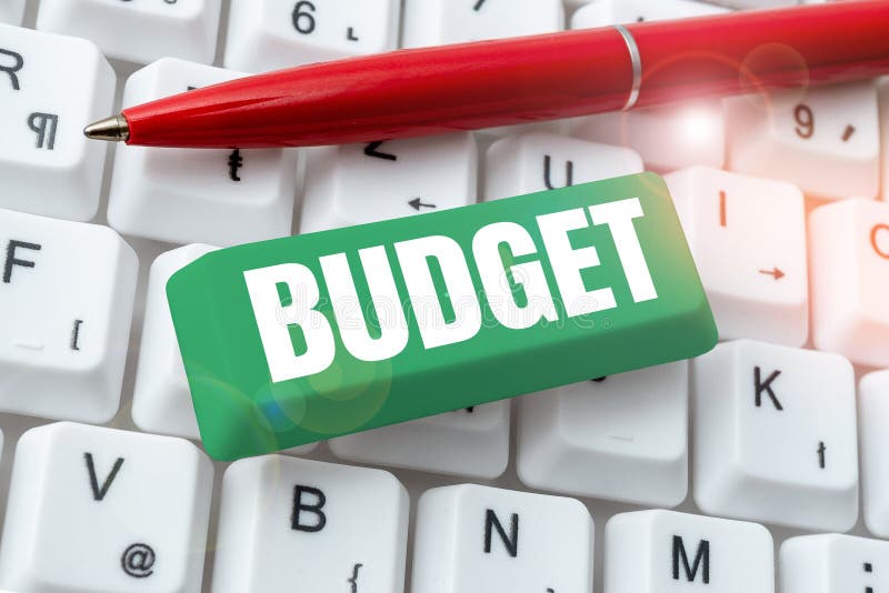 Text Caption Presenting Budget. Word Written on Defined Estimate of ... Text Caption Presenting Budget. Word Written on Defined Estimate of ...