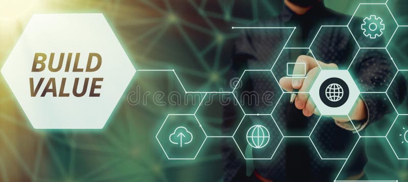 Writing Displaying Text Build Value. Word Written on Efficient Enough ...