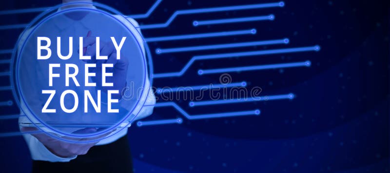 Text Caption Presenting Bully Free Zone. Word for Be Respectful To ... Text Caption Presenting Bully Free Zone. Word for Be Respectful To ...