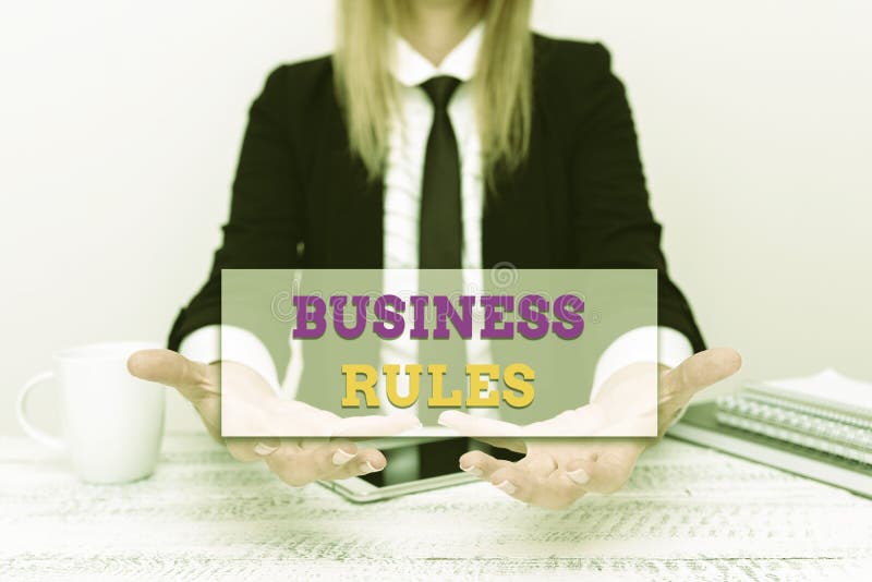 Text Caption Presenting Business Rules. Business Concept the Principles ...