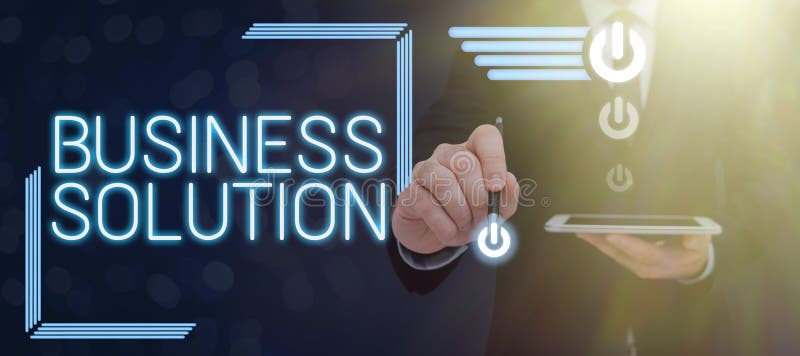 Conceptual Caption Business SolutionServices that Include Strategic ...