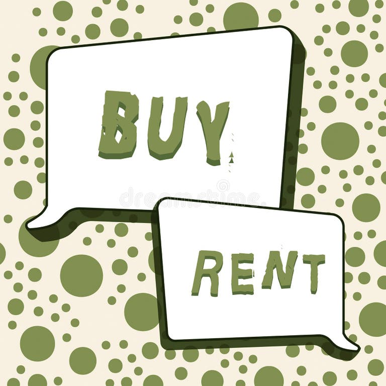 Text Caption Presenting Buy Rent. Internet Concept Choosing between ...