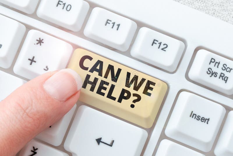 Conceptual Display Can we Help. Business Concept Offering Assistance ...
