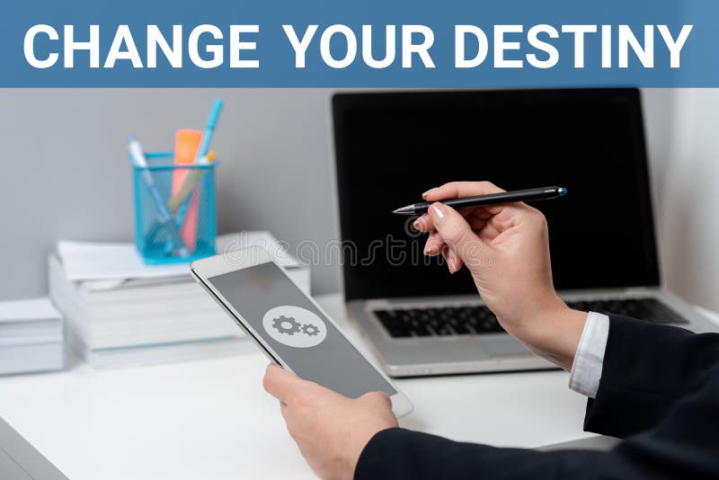 Text Caption Presenting Change Your Destiny. Business Overview ...