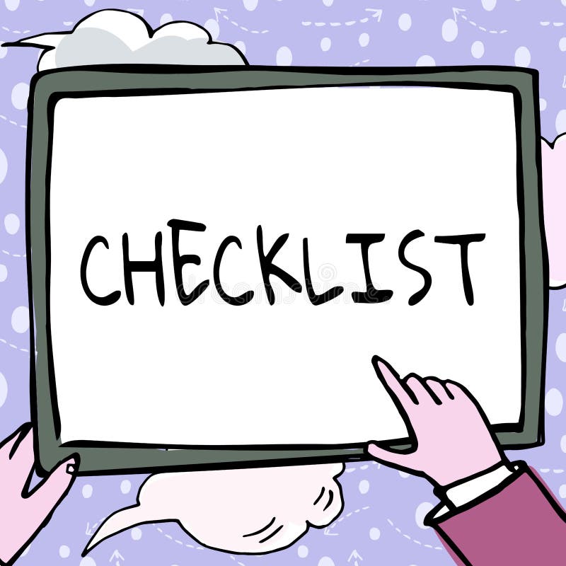 Text Caption Presenting Checklist. Word Written on List Down of the ...