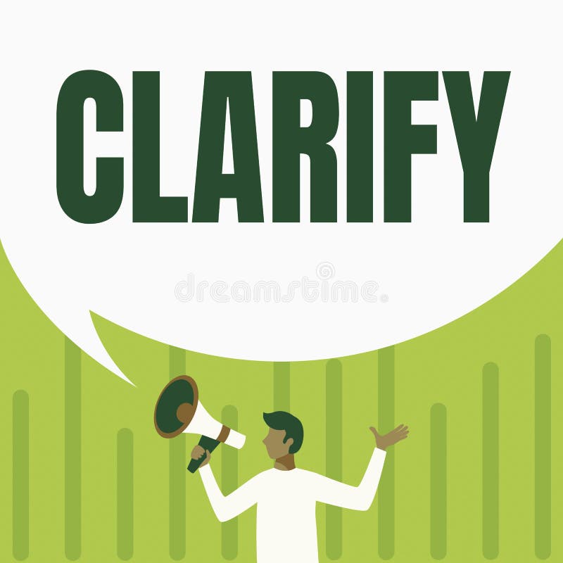 Writing Displaying Text Clarify. Word for Make a Statement or Situation ...