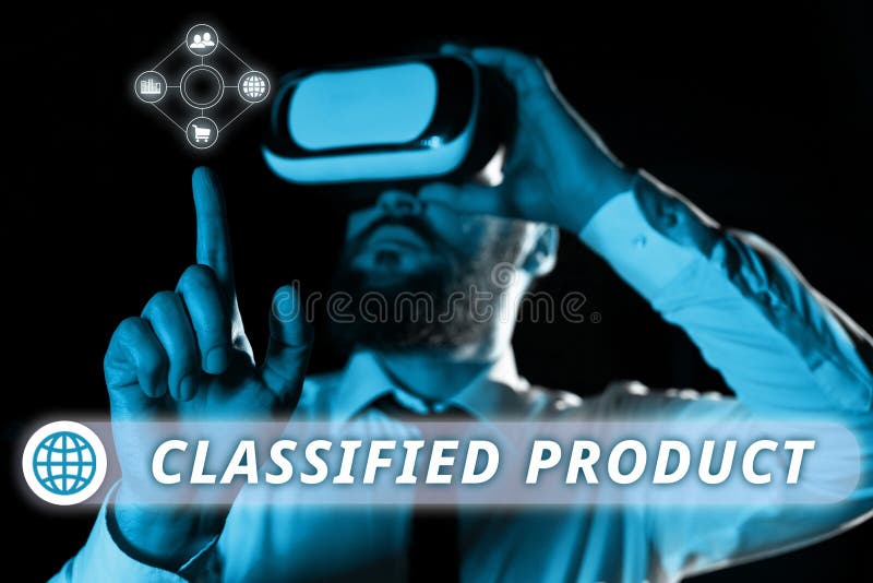 Text Caption Presenting Classified Product. Word for Sensitive Data Top ...