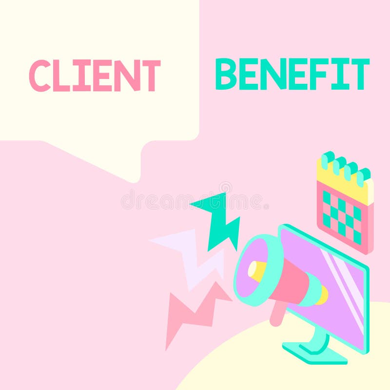 Text Sign Showing Client Benefit. Internet Concept the Real or ... Text Sign Showing Client Benefit. Internet Concept the Real or ...