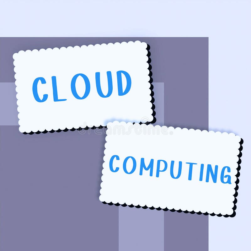 Text Caption Presenting Cloud Computing Concept Meaning Storing And Accessing Data And Programs