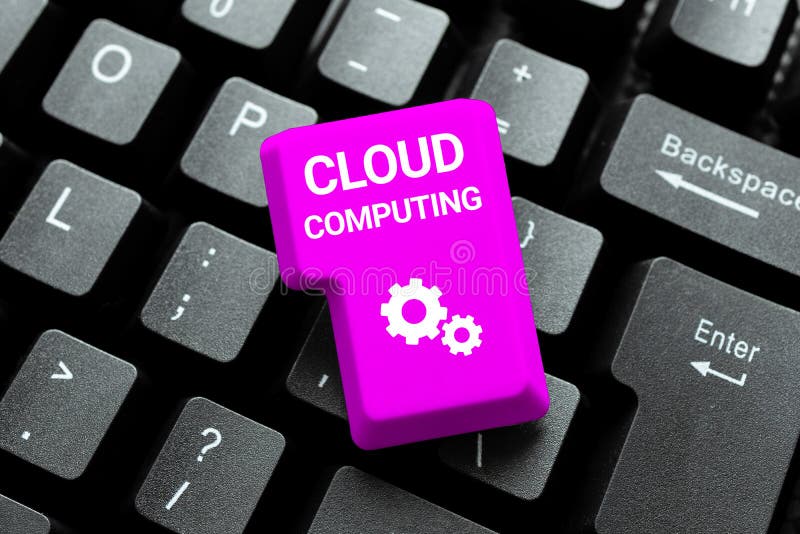 Text Caption Presenting Cloud Computing Word For Use A Network Of Remote Servers Hosted On The