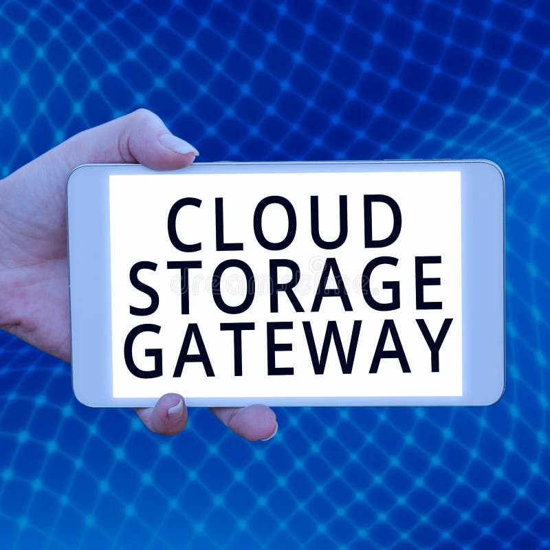 Text Caption Presenting Cloud Storage Gateway. Business Approach Server ...