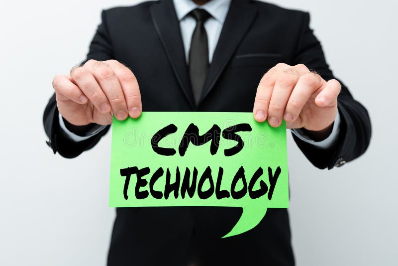 Text Sign Showing Cms Technology. Business Overview Programs that are Used To Create and Manage ...