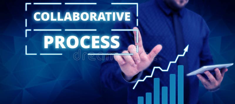 Writing Displaying Text Collaborative Process. Business Approach People ...