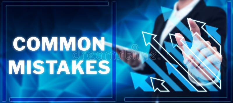 Text Caption Presenting Common Mistakes. Business Idea Actions that are ...