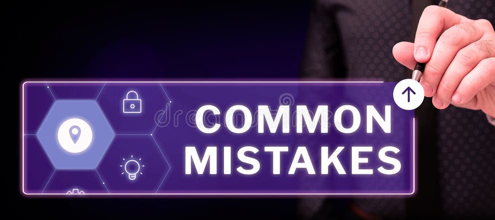 Text Caption Presenting Common Mistakes. Business Showcase Actions that ...