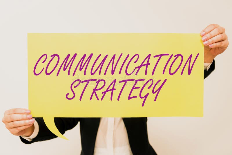 Text Showing Inspiration Communication Strategy. Internet Concept ...