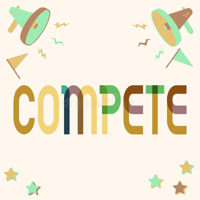 Text Caption Presenting Compete. Word Written on Win Something by ...