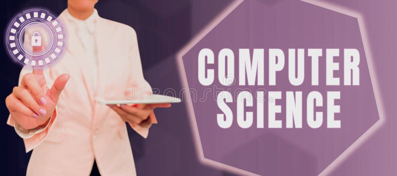 Text Caption Presenting Computer Science. Business Concept Instruct and ...