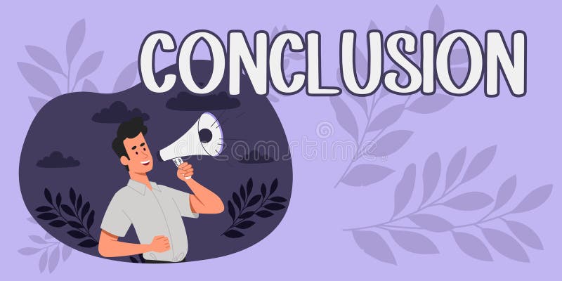 Text Caption Presenting Conclusion. Business Concept Results Analysis ...
