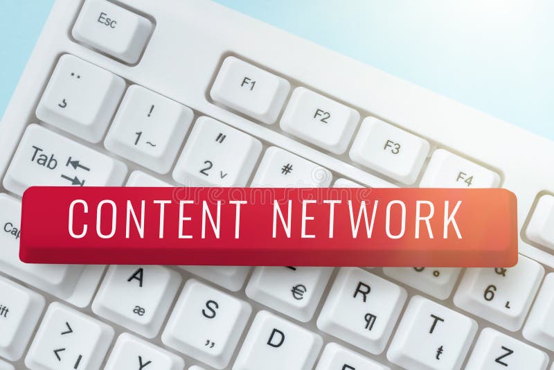 Text Caption Presenting Content Network. Word for a Group of Web Sites ...